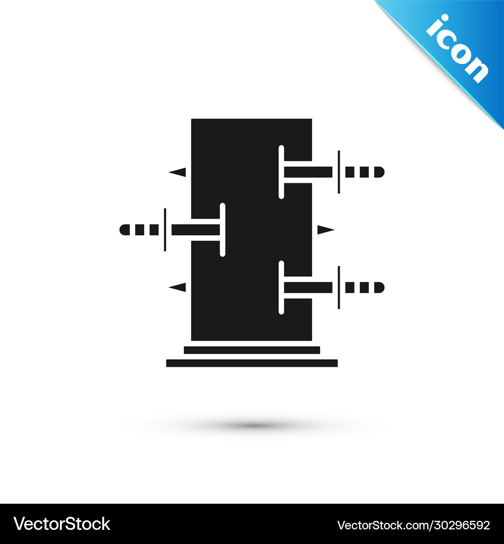 Grey magic box trunk for magic tricks icon Vector Image