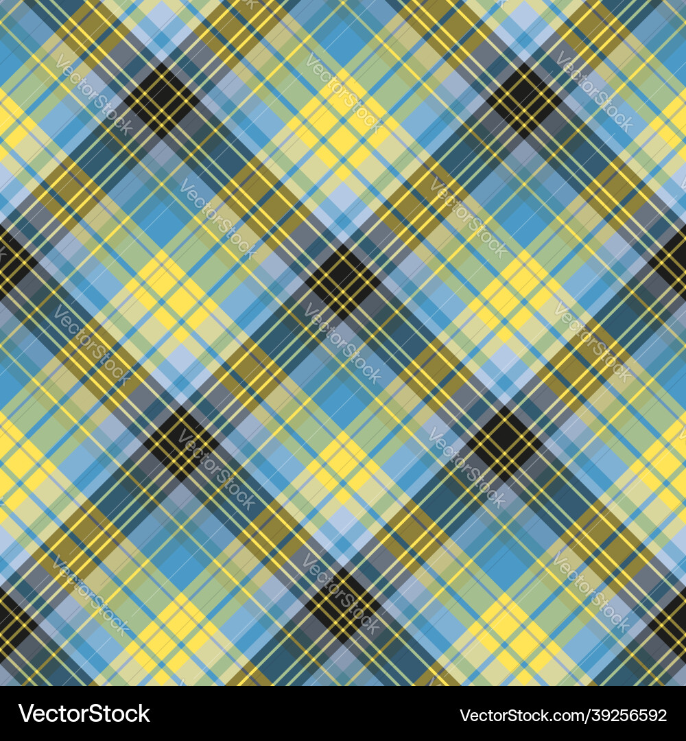 Seamless pattern in yellow black and blue colors Vector Image