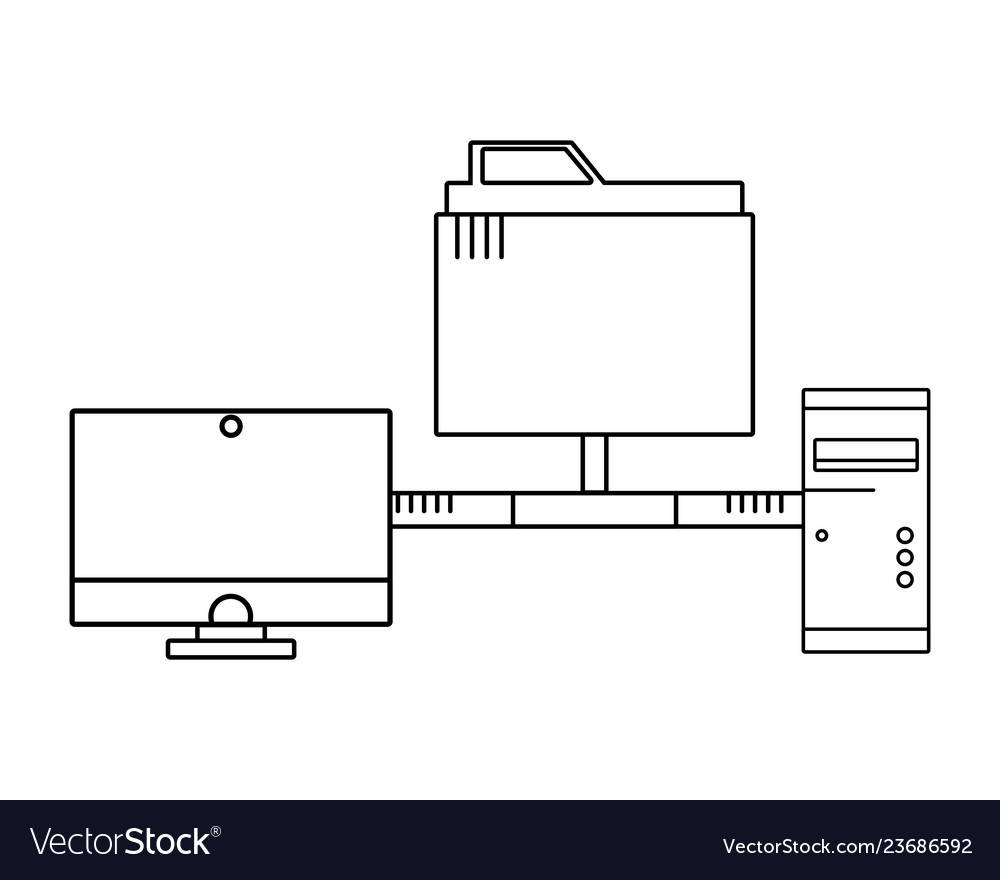 Technology computing cartoon Royalty Free Vector Image