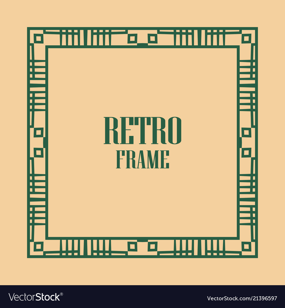 Art deco frame Royalty Free Vector Image - VectorStock