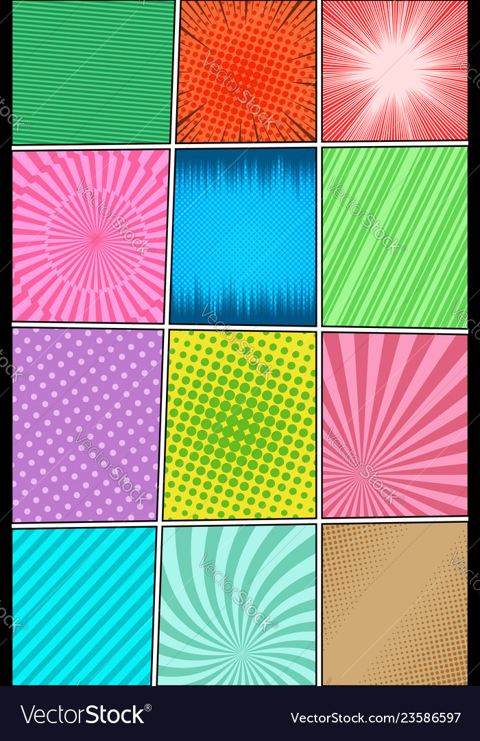 Comic book vertical composition Royalty Free Vector Image