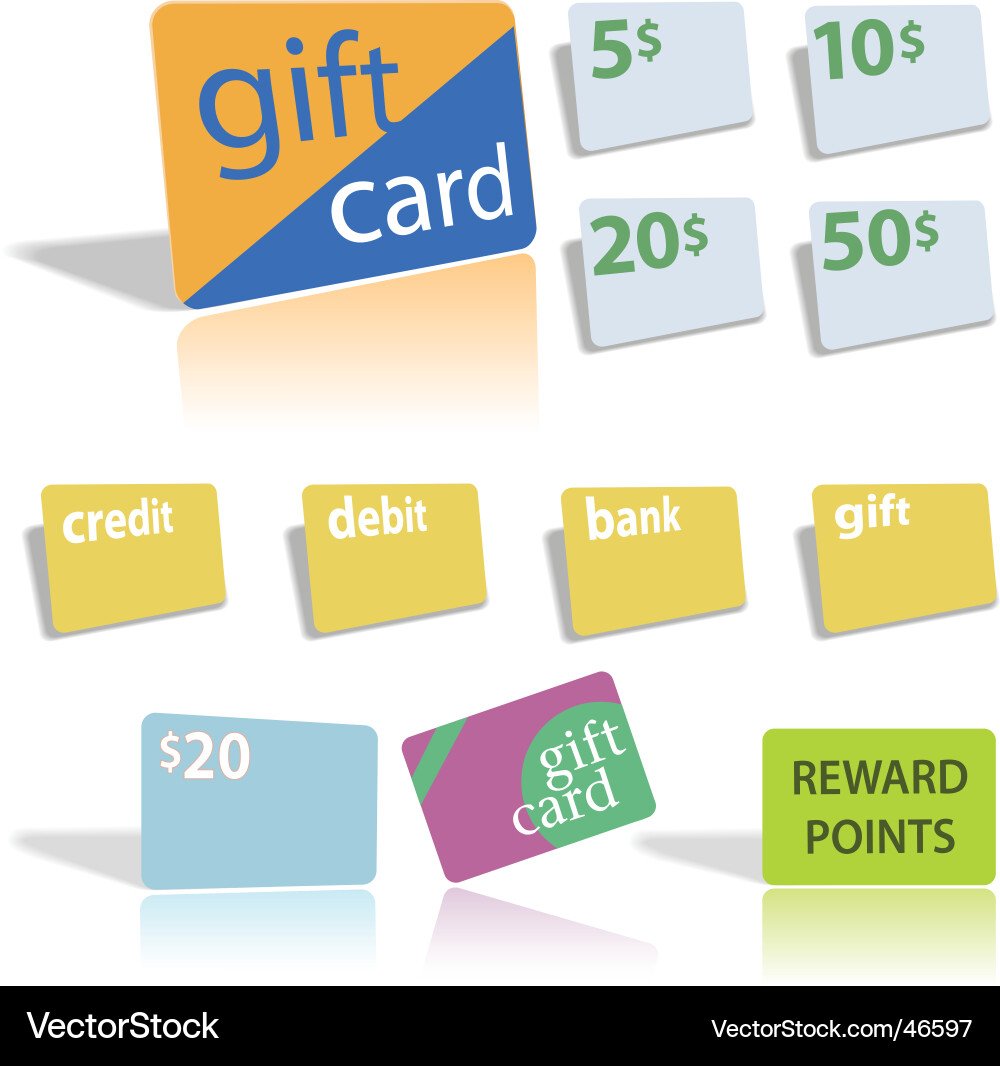 Gift credit bank cards Royalty Free Vector Image