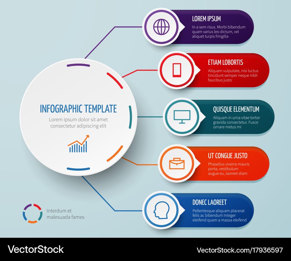 Infographic for business presentation Royalty Free Vector