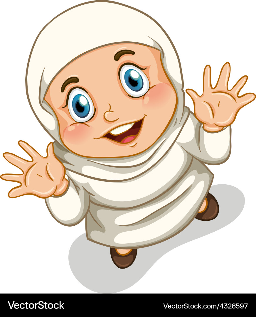 Muslim girl Royalty Free Vector Image - VectorStock