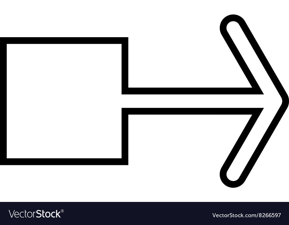 Pull arrow right outline icon Royalty Free Vector Image Pull arrow right outline icon Royalty Free Vector Image