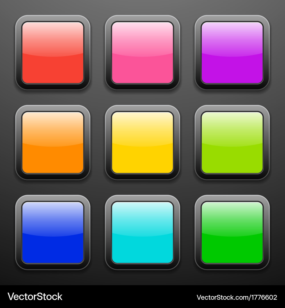 Background for the app icons - glass set Vector Image