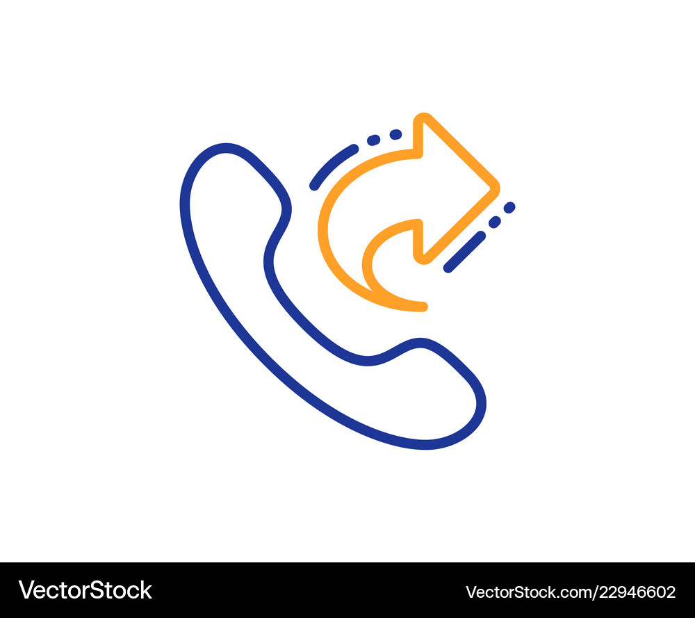 Call center service line icon share phone Vector Image
