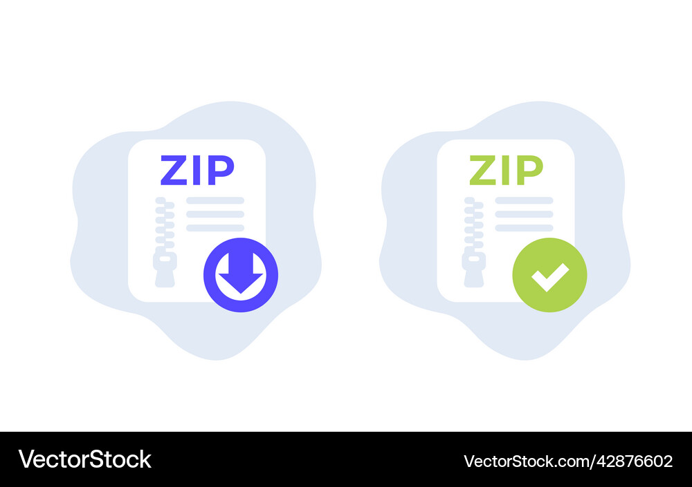Download zip file archive icons Royalty Free Vector Image