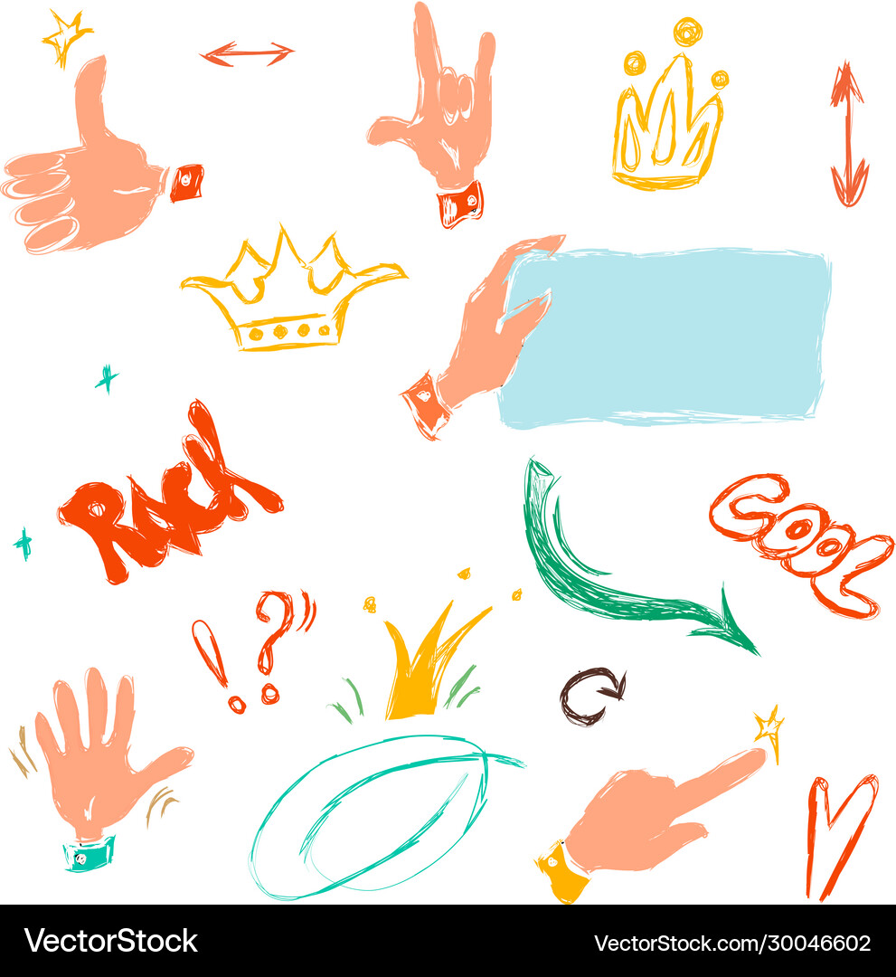 Hand motions icons set Royalty Free Vector Image