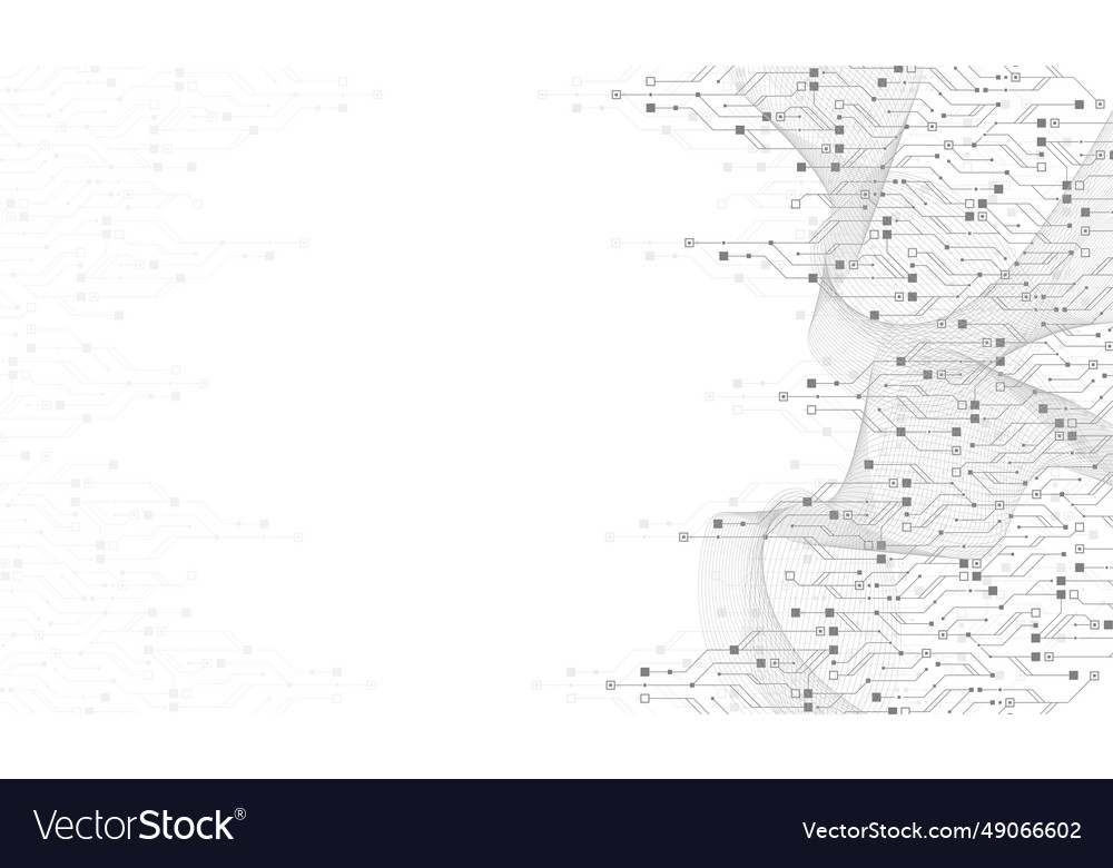 Quantum computer technologies concept futuristic Vector Image