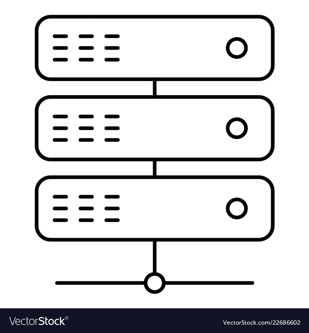 Server icon in creative design with elements Vector Image