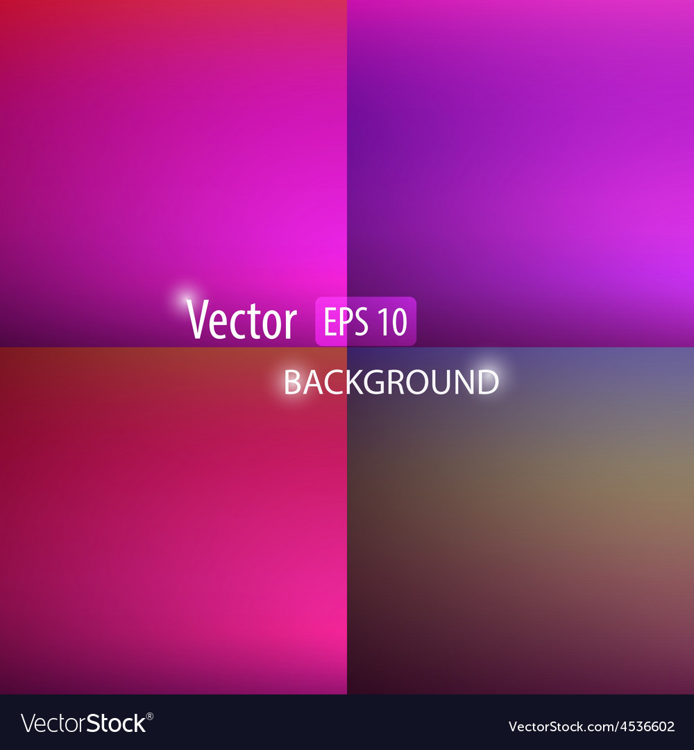 Smooth abstract colorful backgrounds set Vector Image
