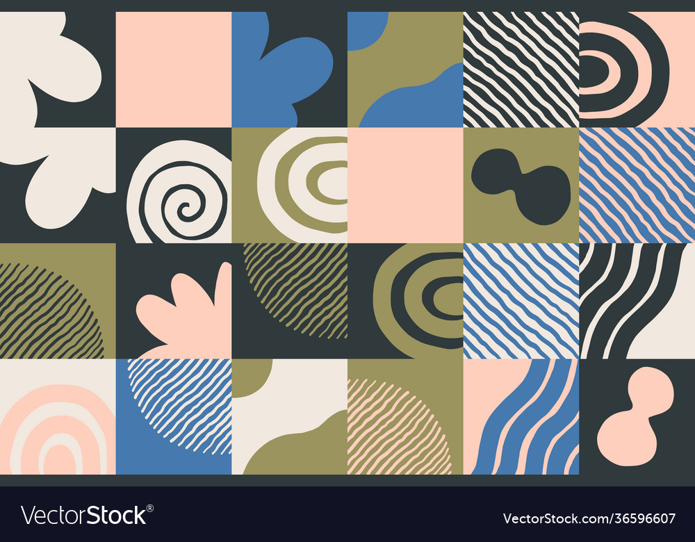 Digital collage pattern design Royalty Free Vector Image