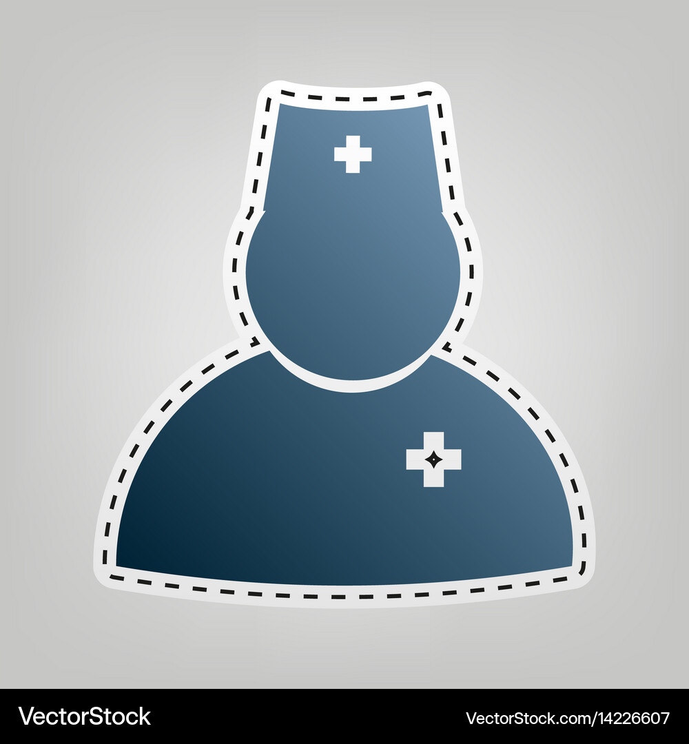 Doctor sign blue icon Royalty Free Vector Image