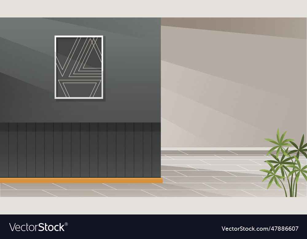 Empty room for interior design gray and white Vector Image