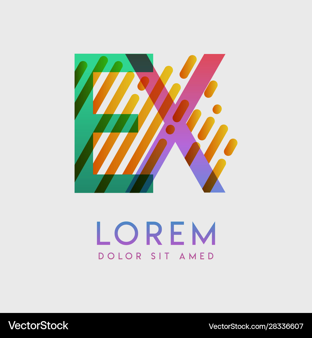 Ex logo with theme galaxy speed and style Vector Image