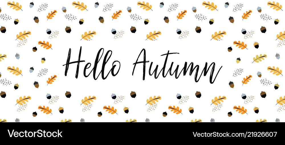 Fall autumn season banner Royalty Free Vector Image