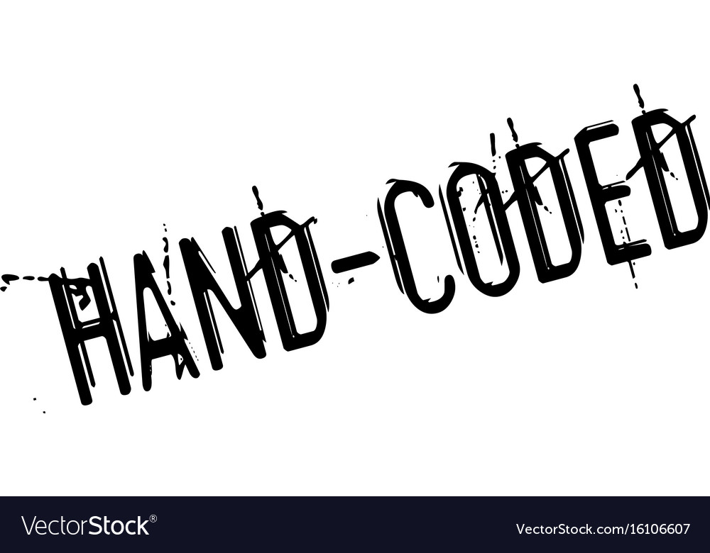 Hand-coded rubber stamp Royalty Free Vector Image