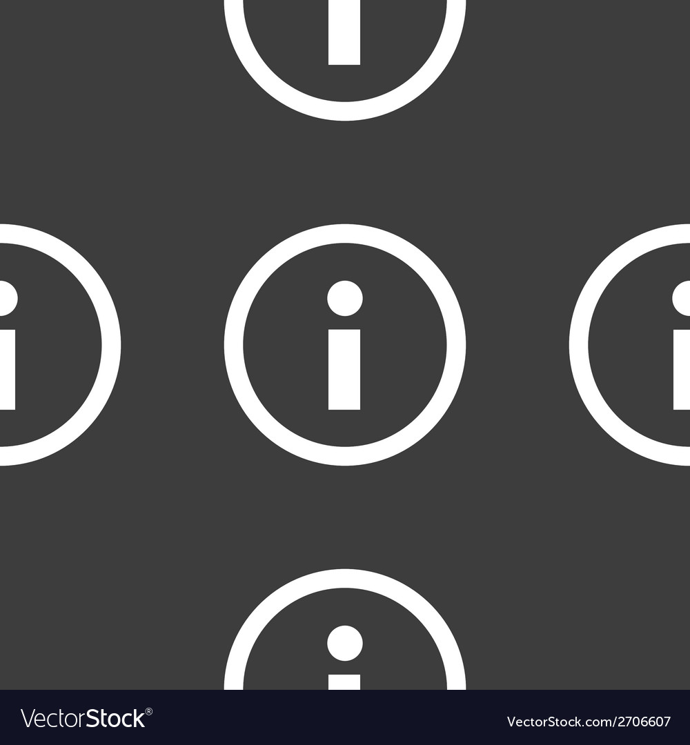 Info web icon flat design seamless pattern Vector Image