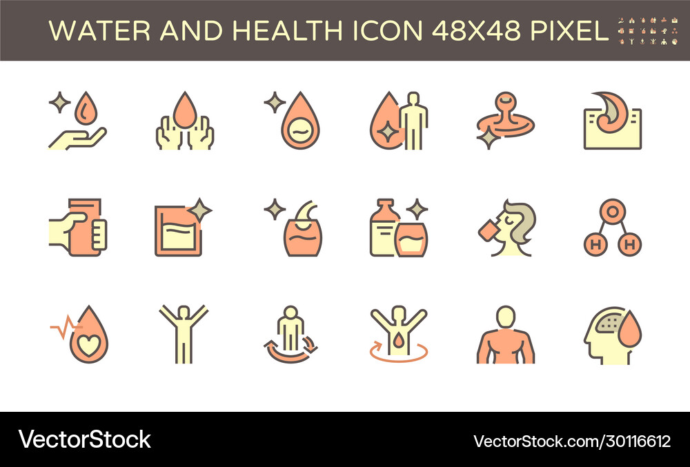 20160127 water icon 48x48 red Royalty Free Vector Image