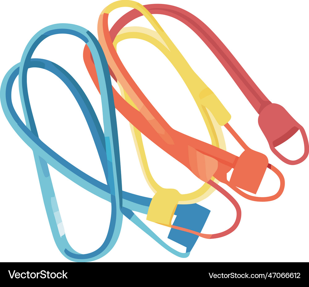 Colored elastic ropes for sports Royalty Free Vector Image