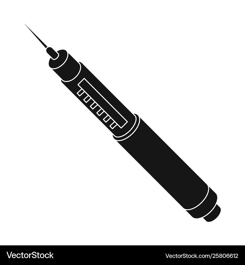 Design insulin and injection sign set Royalty Free Vector