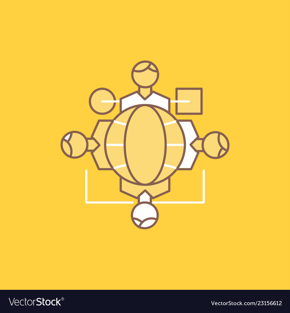 Function instruction logic operation meeting flat Vector Image