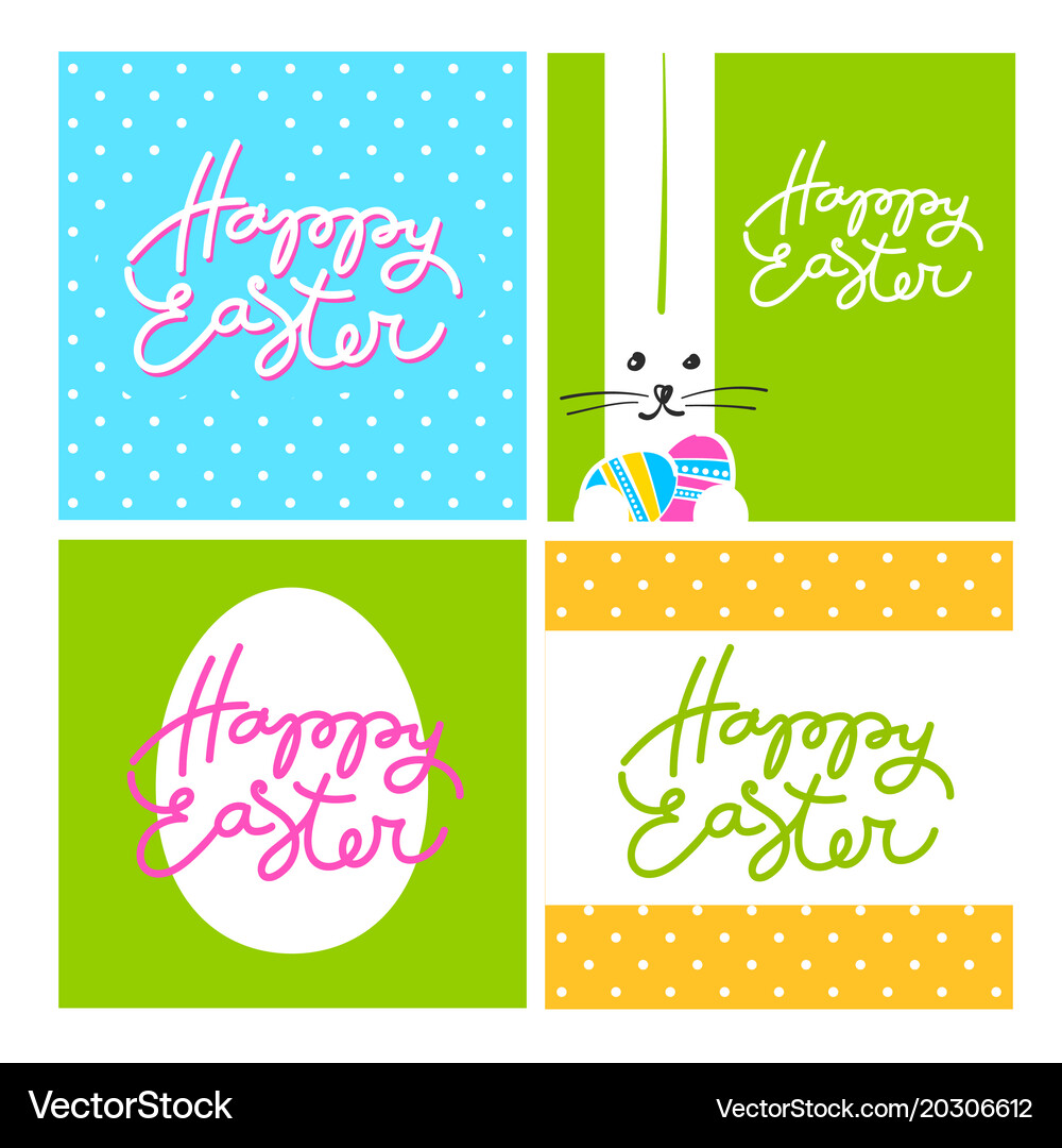 Happy easter template Royalty Free Vector Image