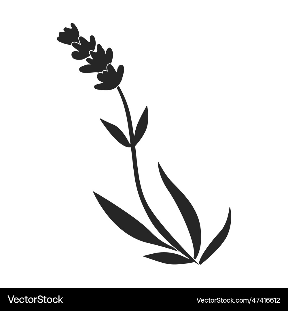 Lavender iconblack logo isolated on white Vector Image
