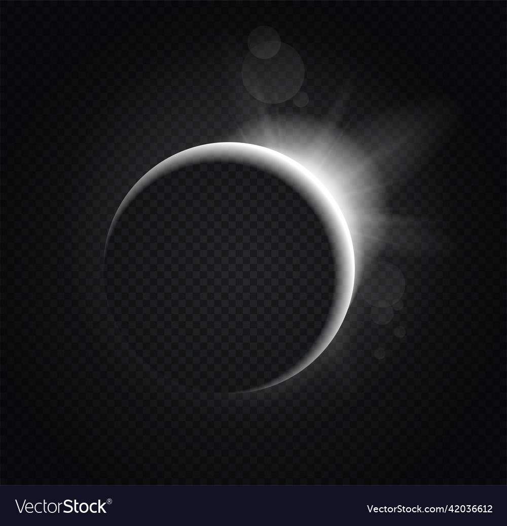 Lunar realistic eclipse Royalty Free Vector Image