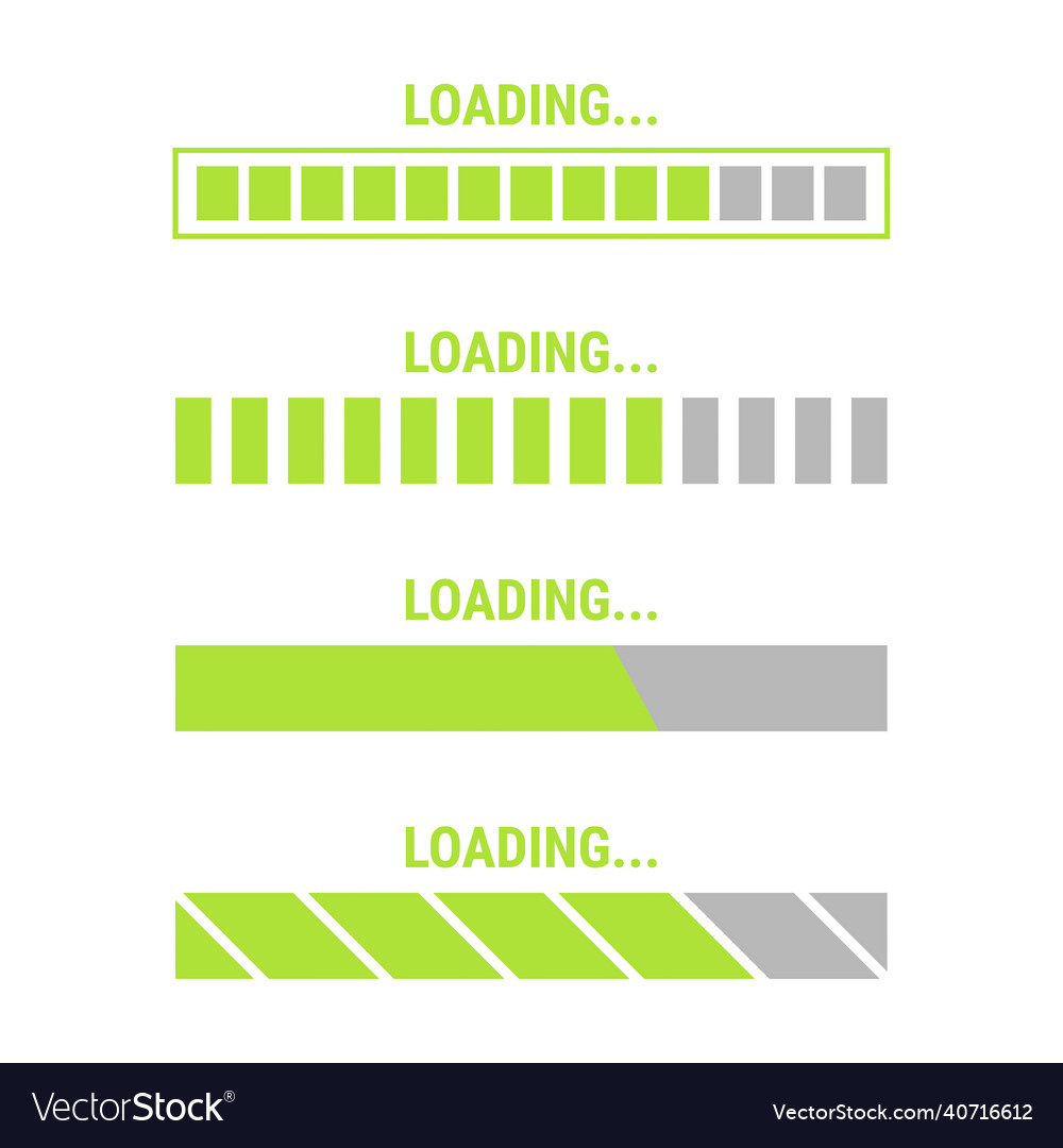 Progress loading bar Royalty Free Vector Image
