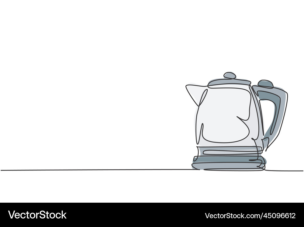 Single continuous line drawing ofstainless steel Vector Image