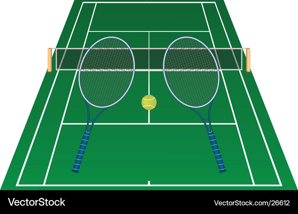 Tennis court Royalty Free Vector Image - VectorStock