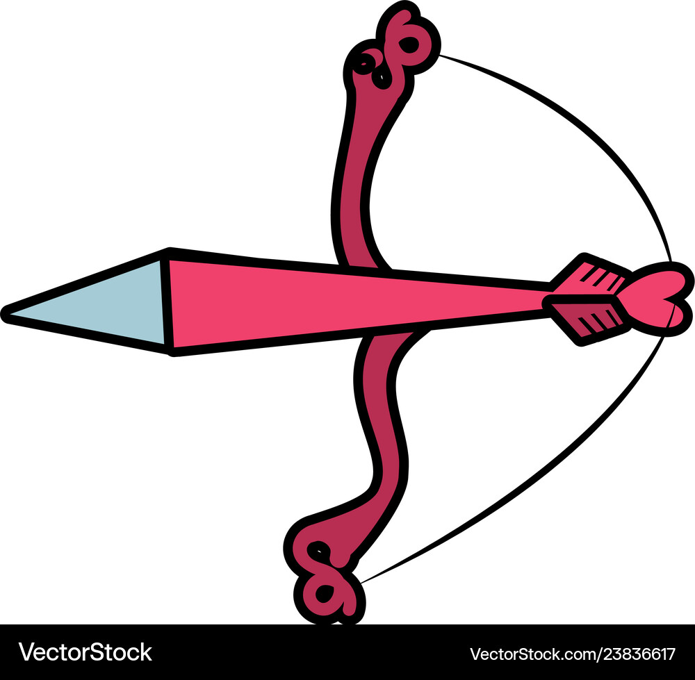 Arch of cupid with arrow Royalty Free Vector Image
