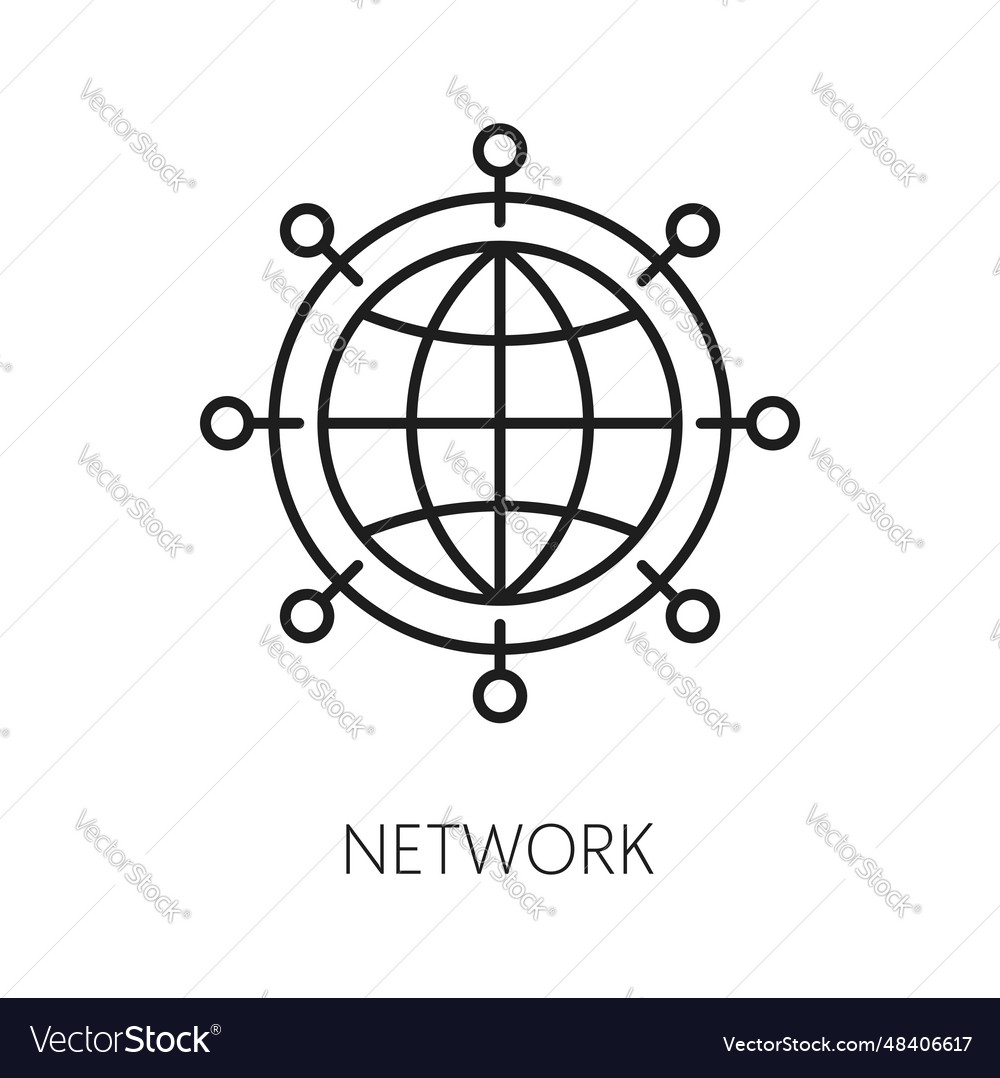 Cdn content delivery network outline icon Vector Image