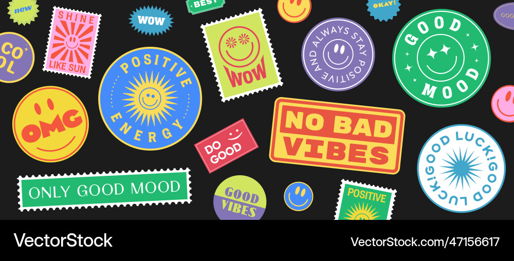 Cool trendy patches design abstract background Vector Image