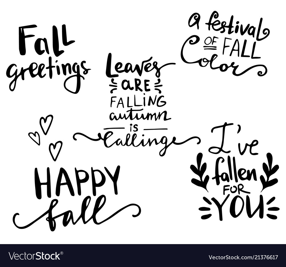 Fall Autumn Greeting Card Royalty Free Vector Image