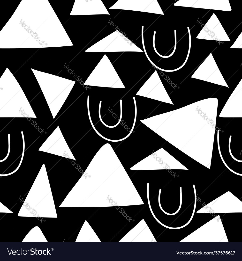 Geometric triangles seamless pattern design Vector Image