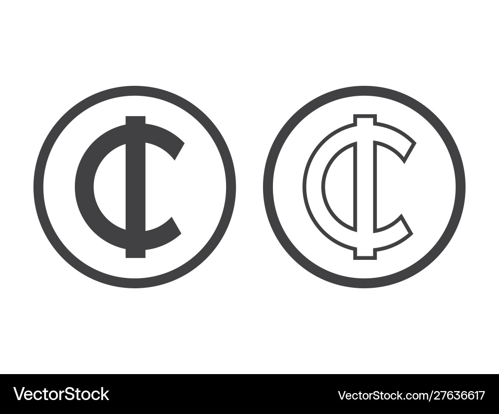 Ghana cedi currency symbol on Royalty Free Vector Image