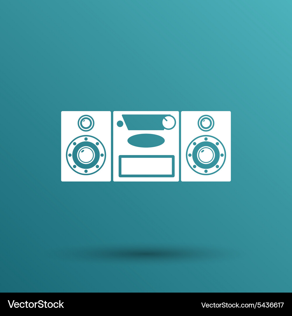 Music center icon art audio Royalty Free Vector Image