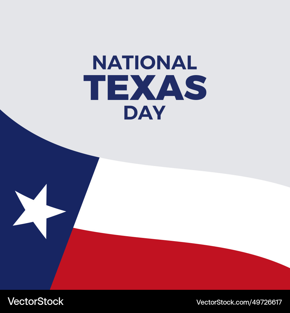 National texas day poster Royalty Free Vector Image