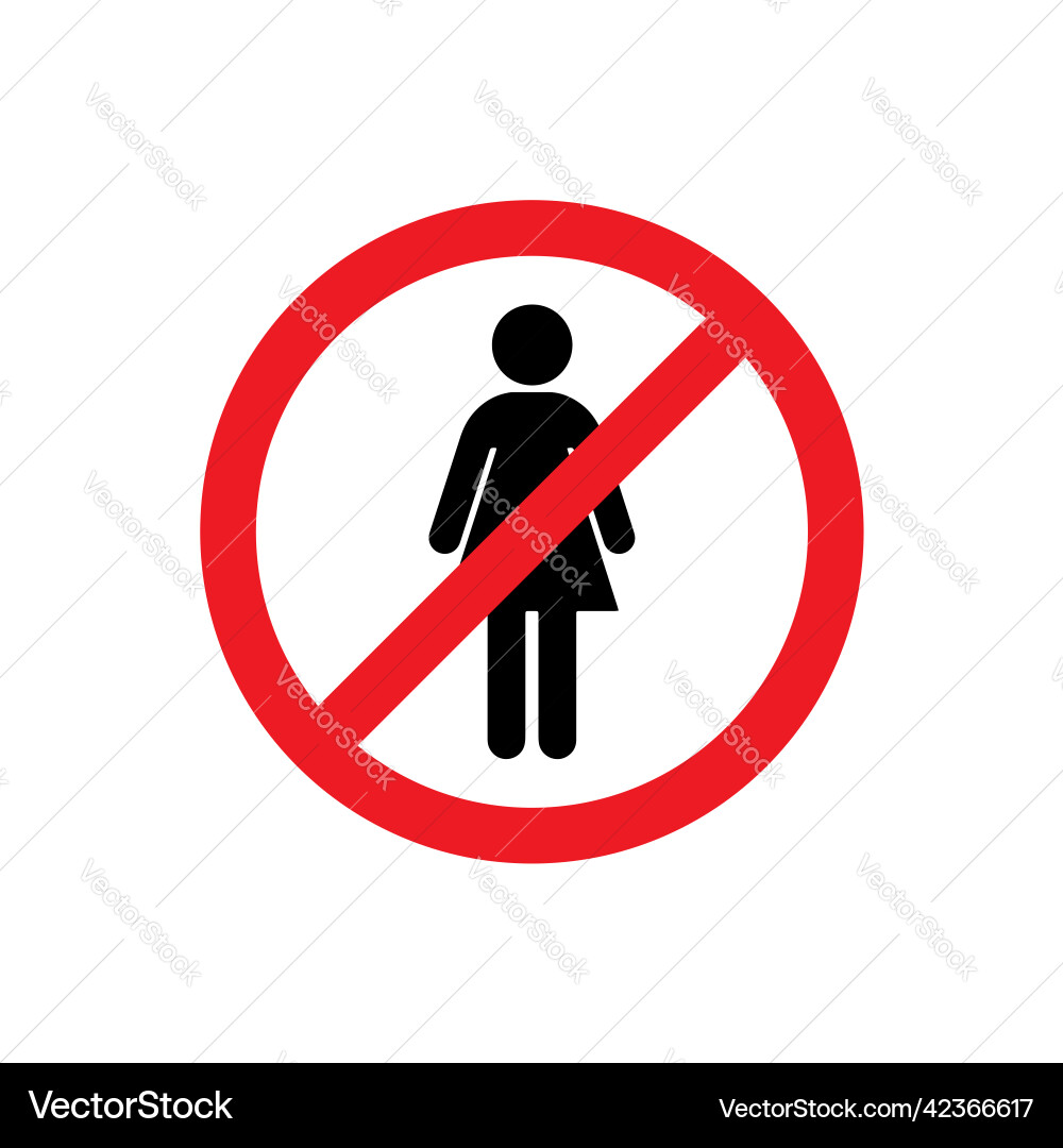 No women sign Royalty Free Vector Image - VectorStock