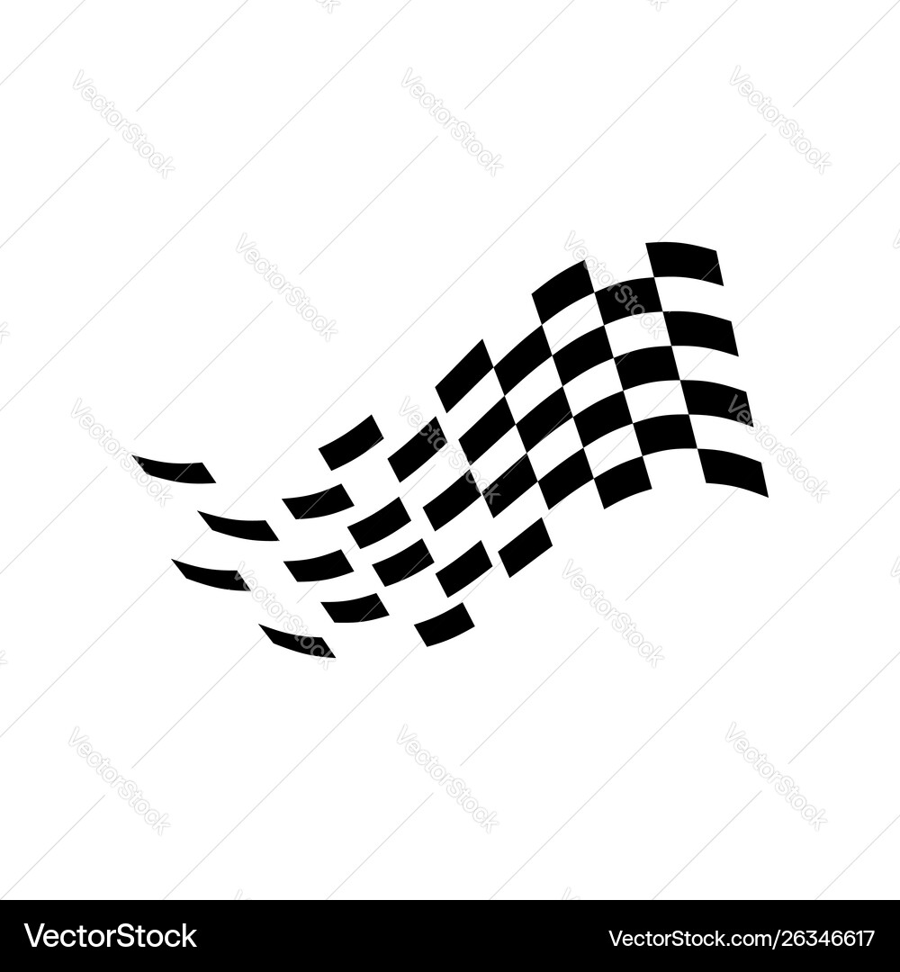 Race flag icon symbol simple design checkered Vector Image