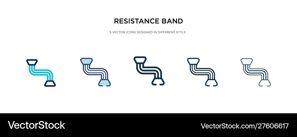 Resistance band icon in different style two Vector Image