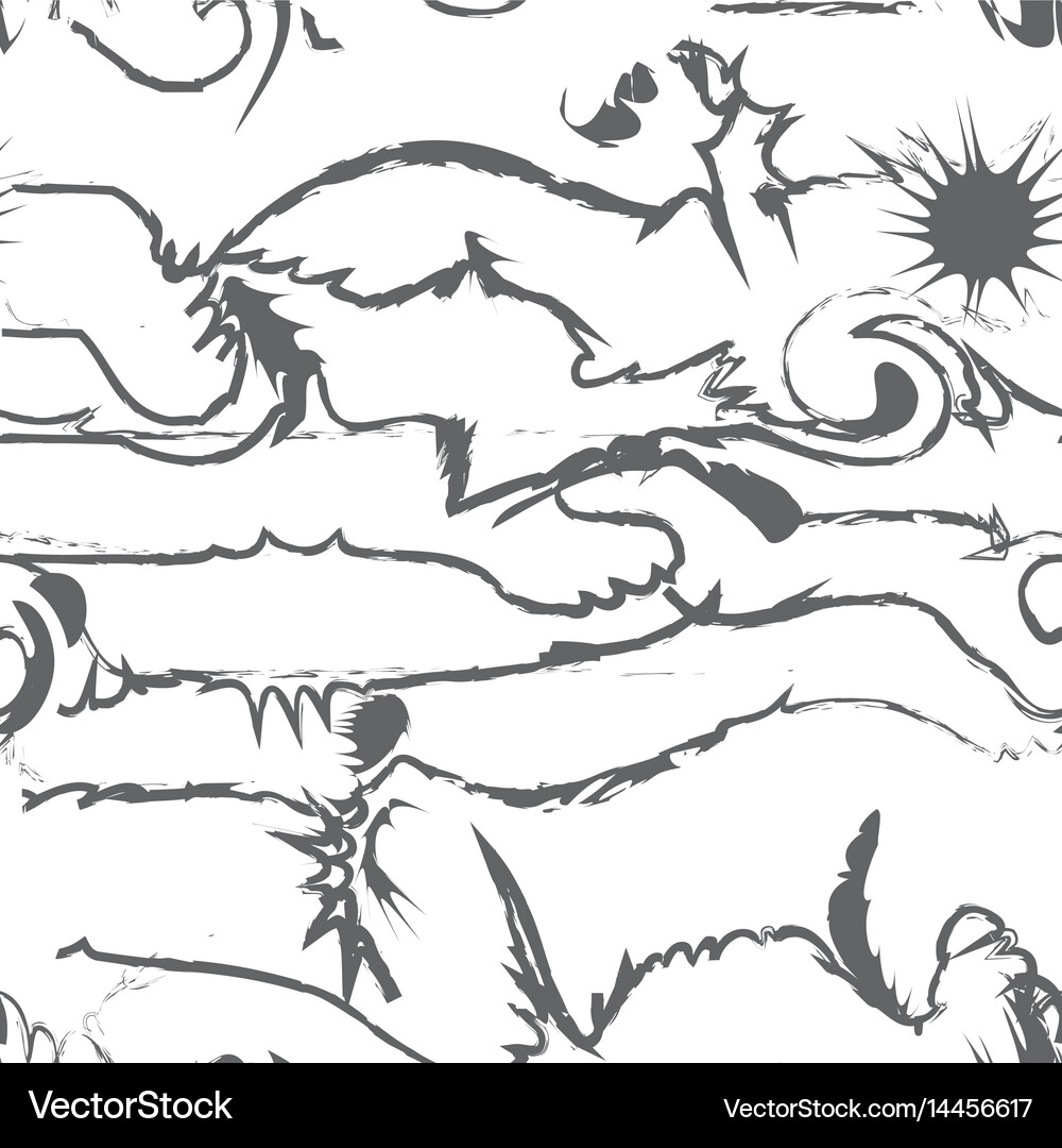 Seamless pattern of monochrome geometric Vector Image