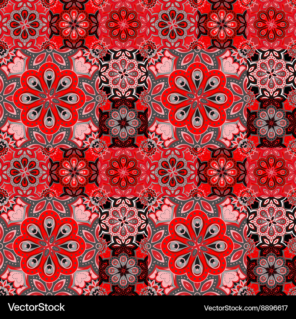 Seamless pattern on the tiles majolica arabic Vector Image