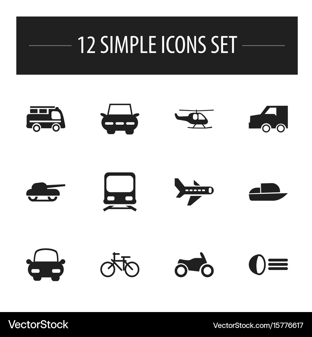 Set of 12 editable shipment icons includes Vector Image