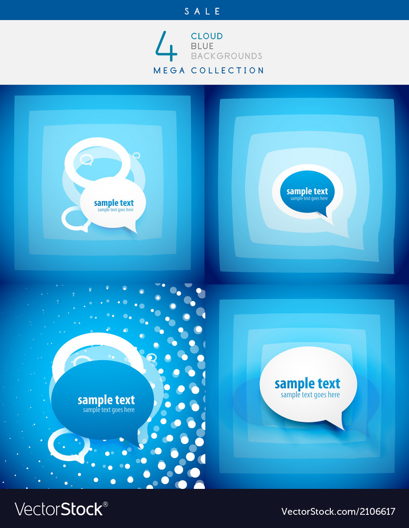 Speech bubble design set Royalty Free Vector Image