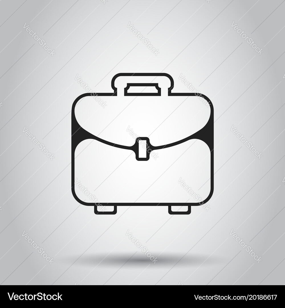 Suitcase box icon in line style on isolated Vector Image