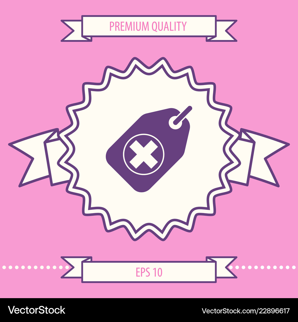 Tag with a medical cross graphic elements Vector Image